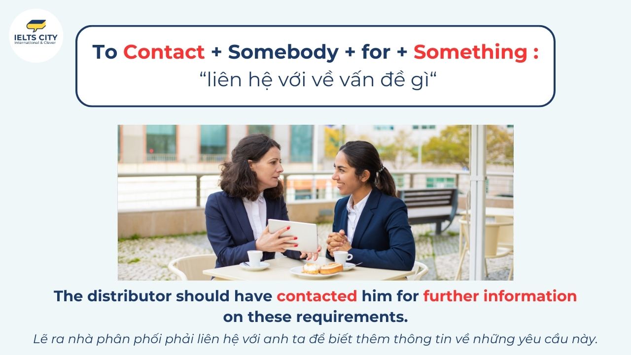 Contact đi với giới từ gì chính xác nhất?